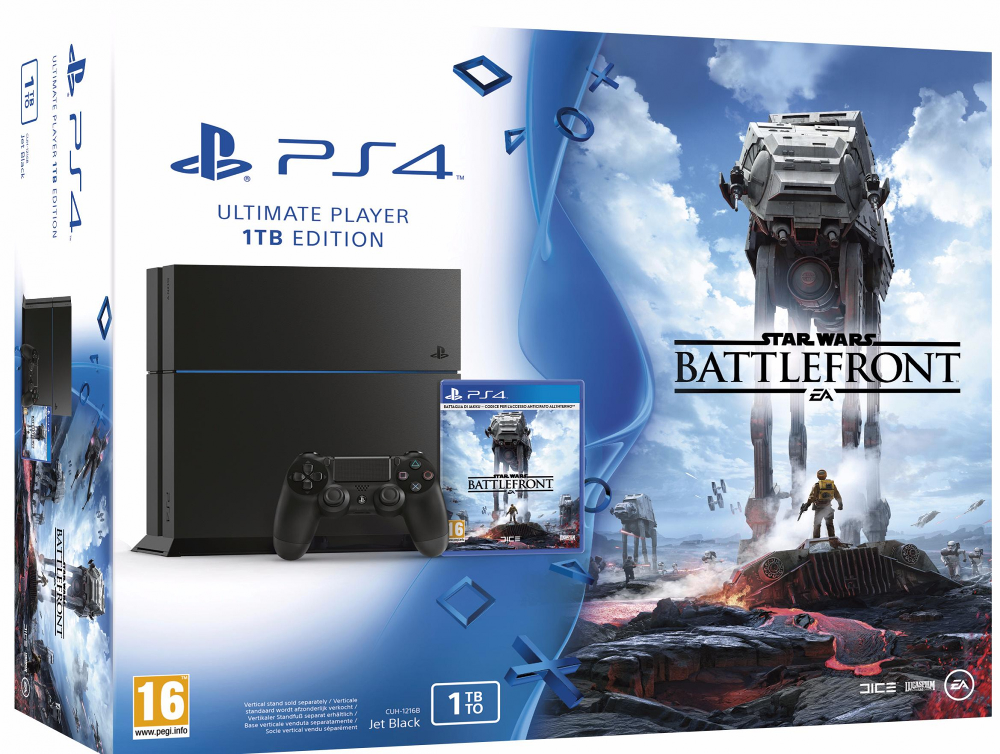 Sony PlayStation 4 1Tb Black CUH 1208B Star Wars Battlefront iCover